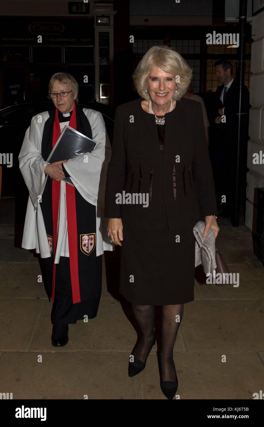 The Duchess of Cornwall with Canon Dr Alison Joyce at a service ...