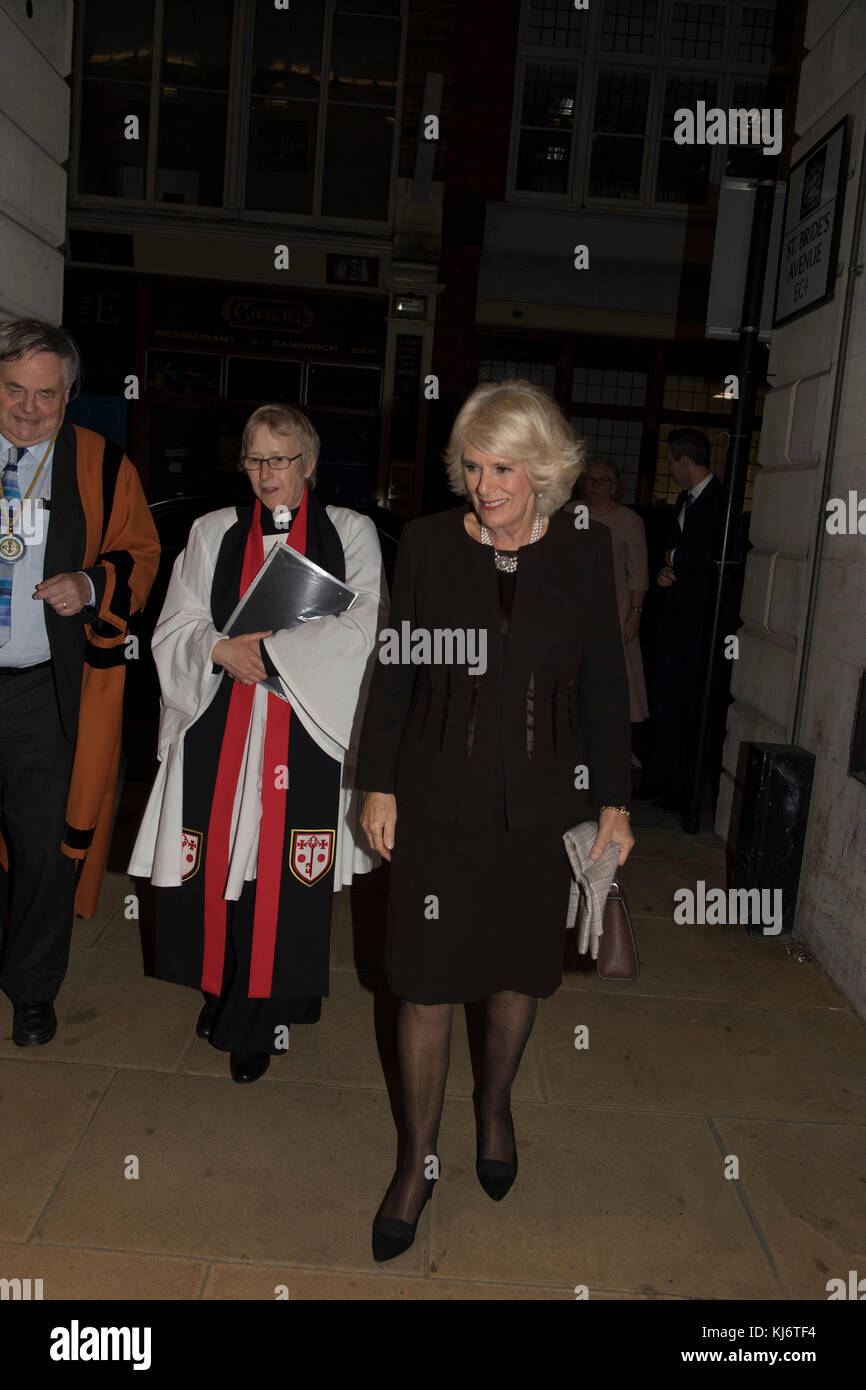 The Duchess of Cornwall with Canon Dr Alison Joyce at a service ...