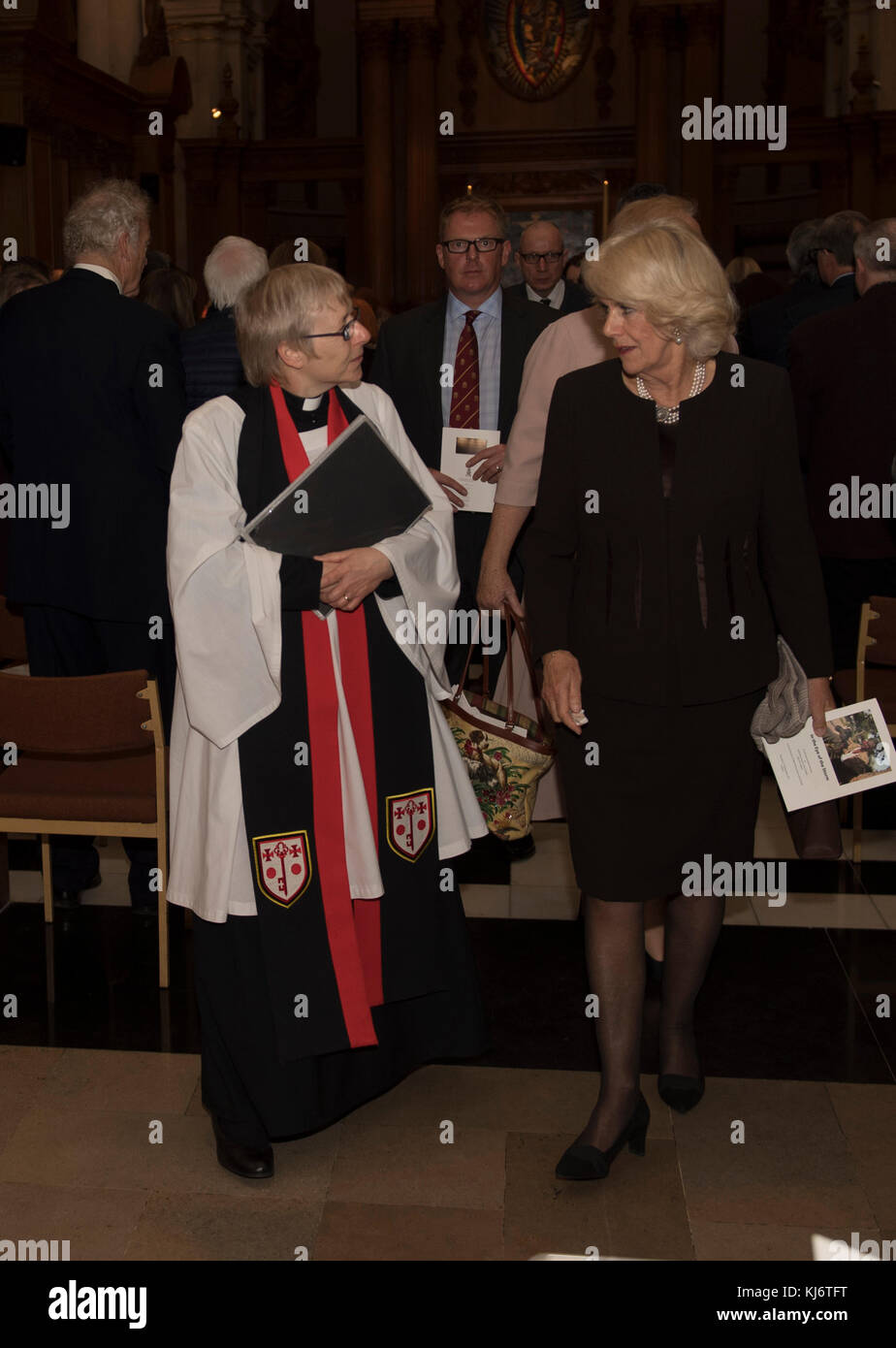 The Duchess of Cornwall with Canon Dr Alison Joyce at a service ...