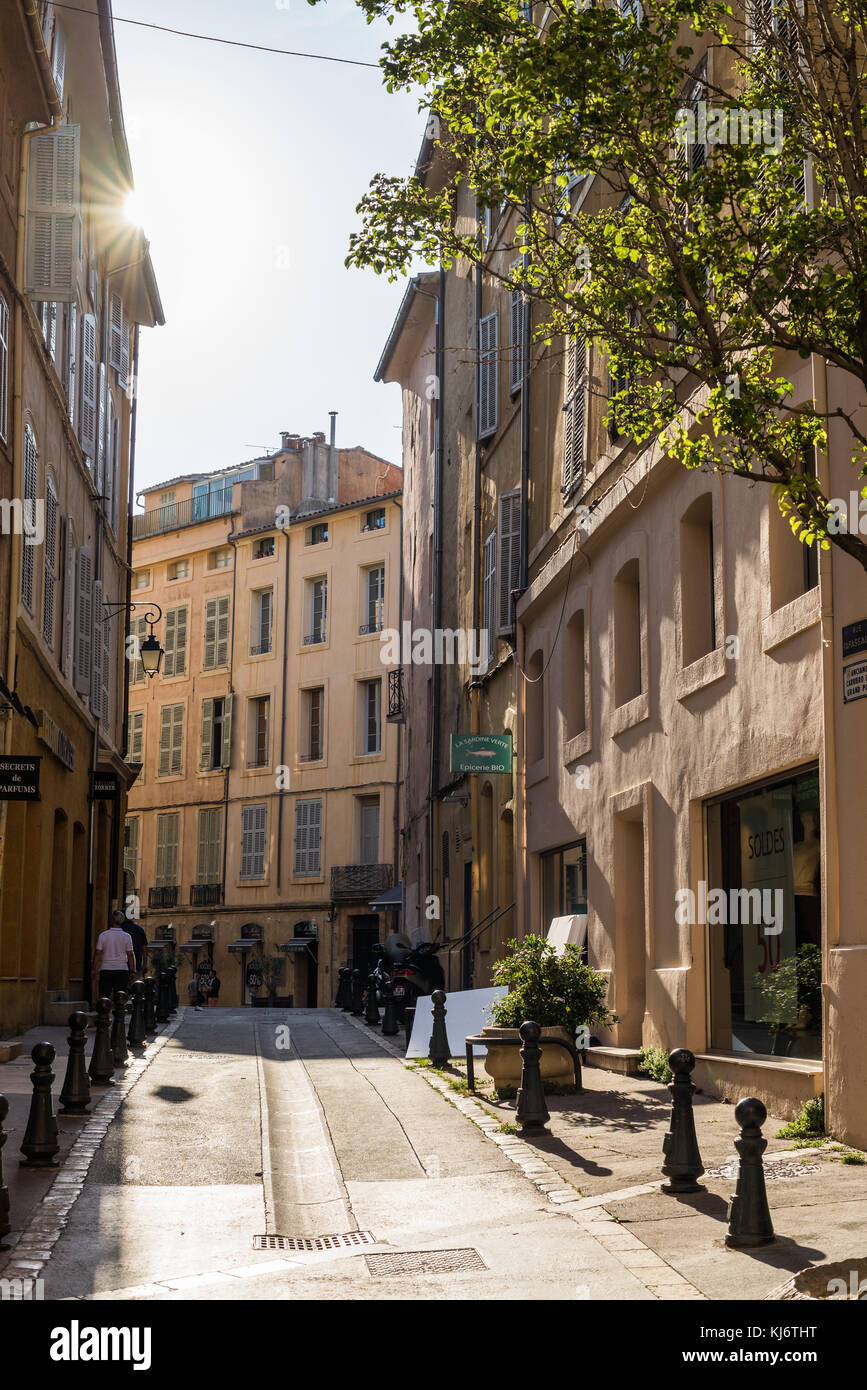 Street of the Aix en Provence, Provence, France, Europe Stock Photo - Alamy
