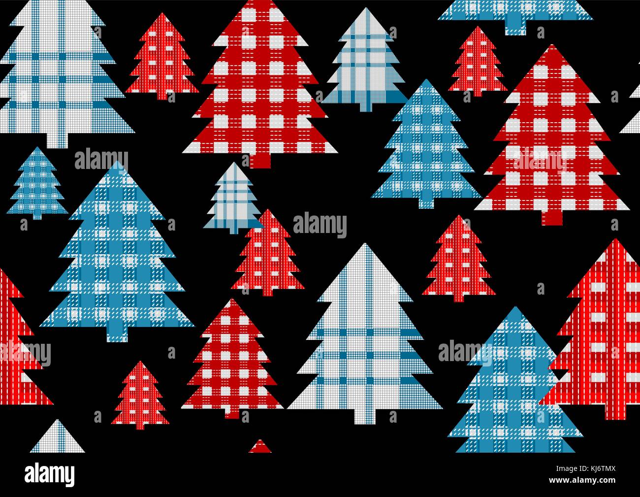 christmas texture background with checked christmas tree Stock Vector ...
