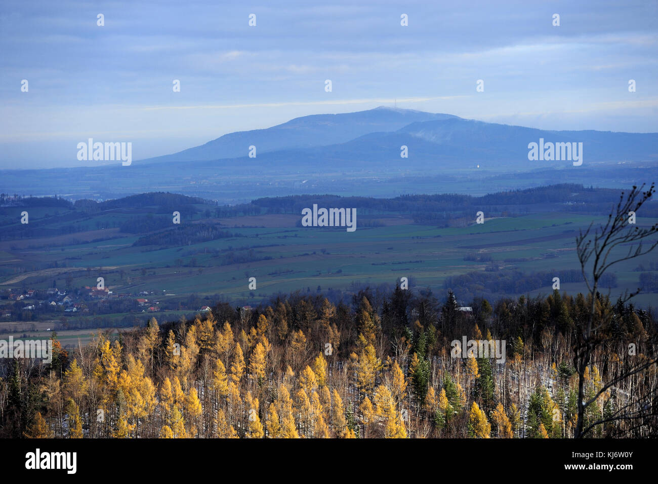 718 m above sea level, dolnoslaskie, landscape, mountain, poland ...