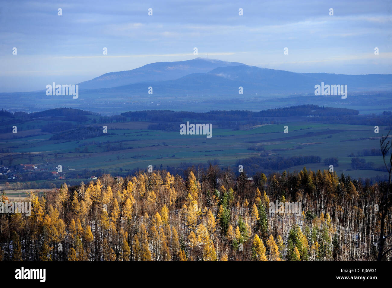 718 m above sea level, dolnoslaskie, landscape, mountain, poland ...