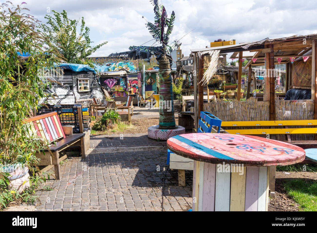 Nomadic Community Gardens in East London Stock Photo - Alamy