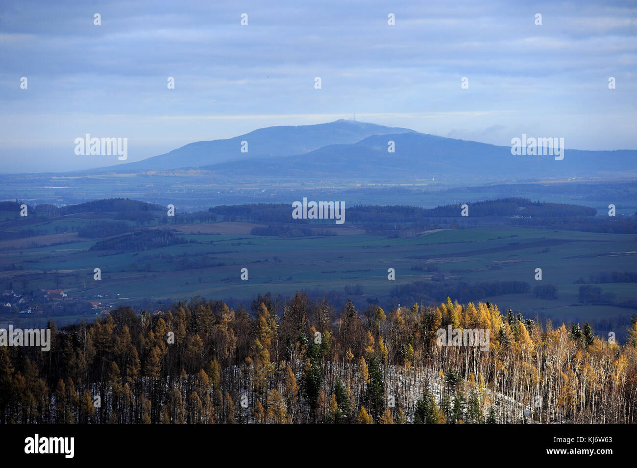 718 m above sea level, dolnoslaskie, landscape, mountain, poland ...
