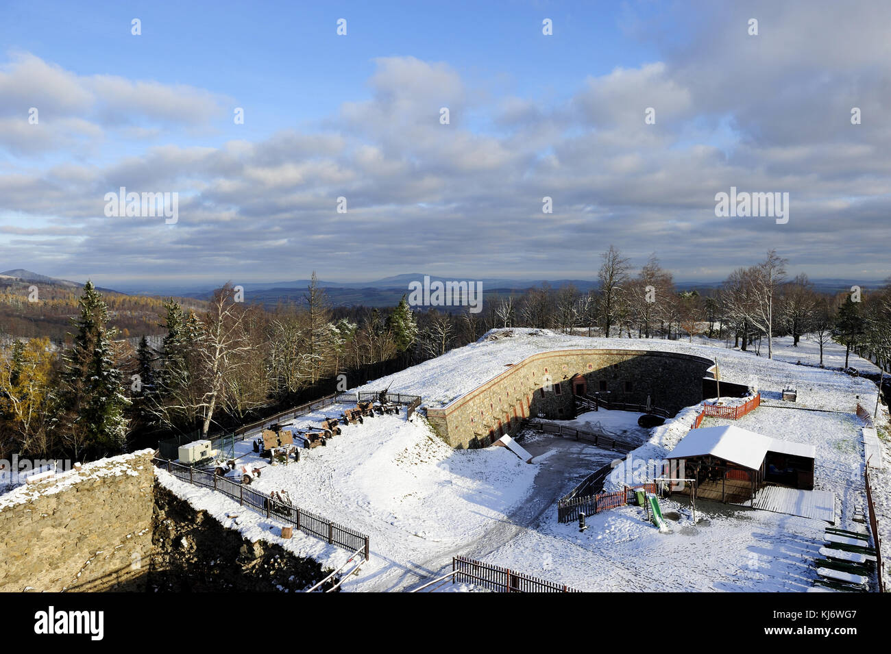 europe, fort, fort silberberg silver mountain fort, lower silesia ...