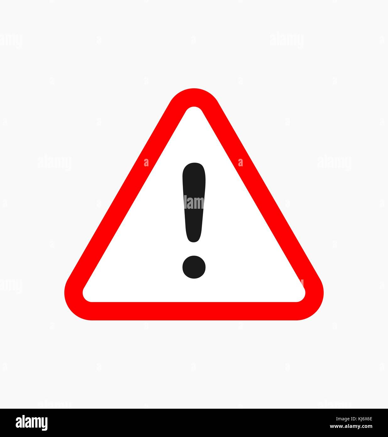 Warning icon / sign in flat style isolated. Caution symbol for your web ...