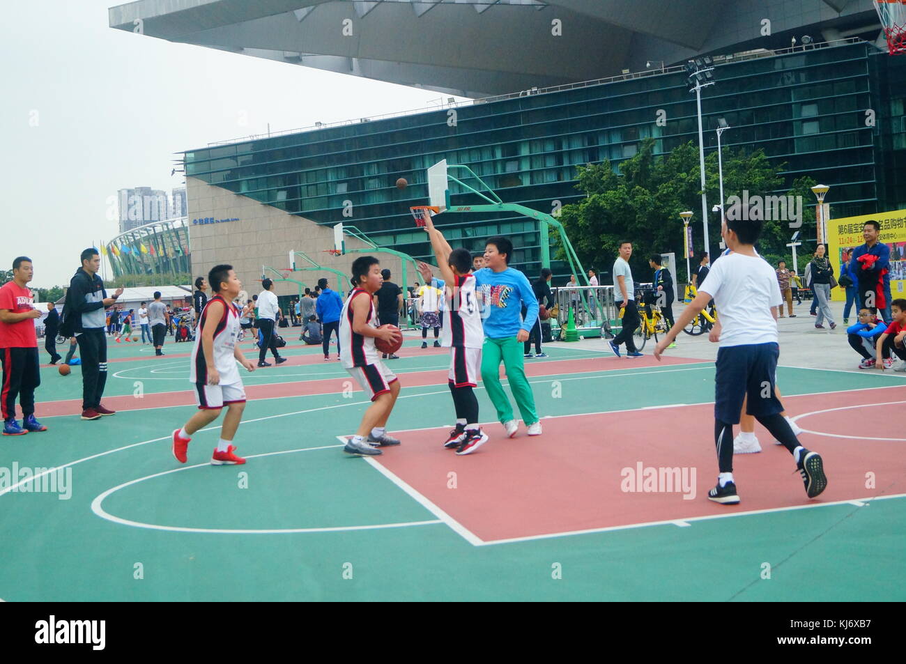 Weekend, Chinese children receive regular basketball training in the ...