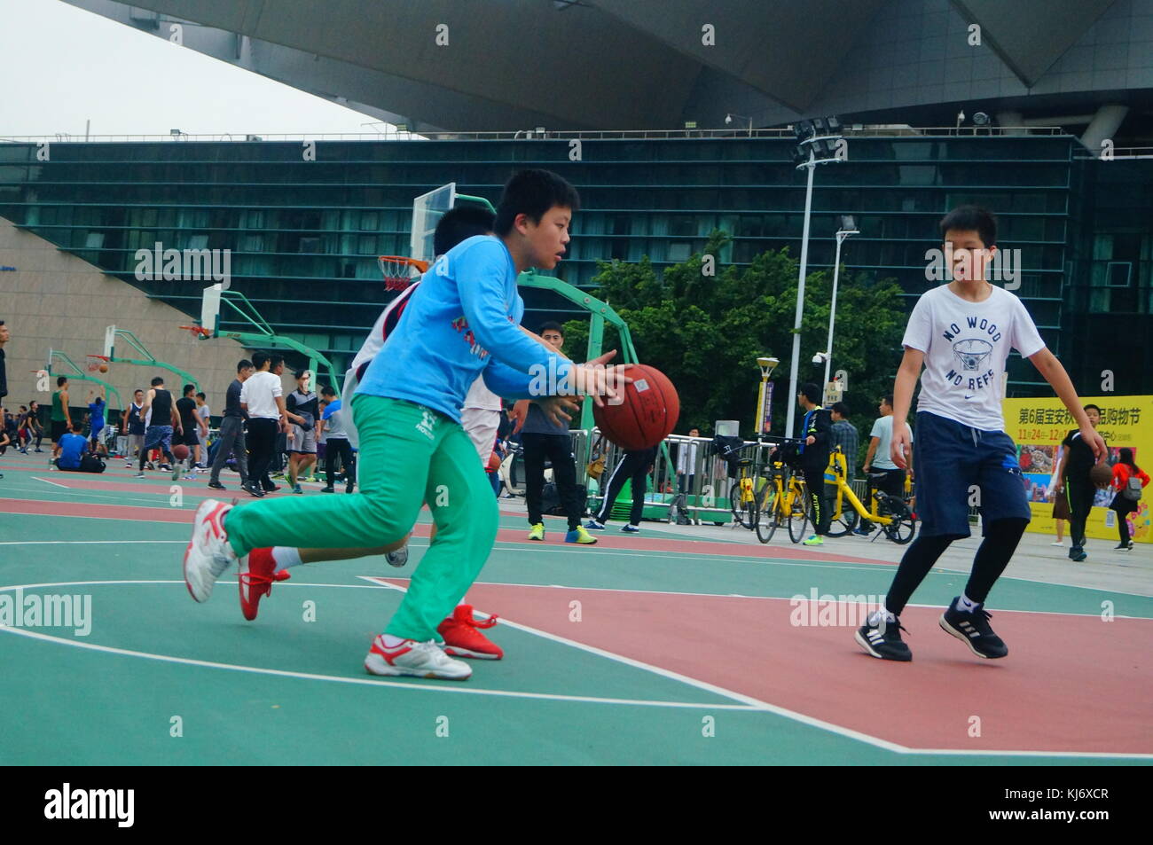 Weekend, Chinese children receive regular basketball training in the ...