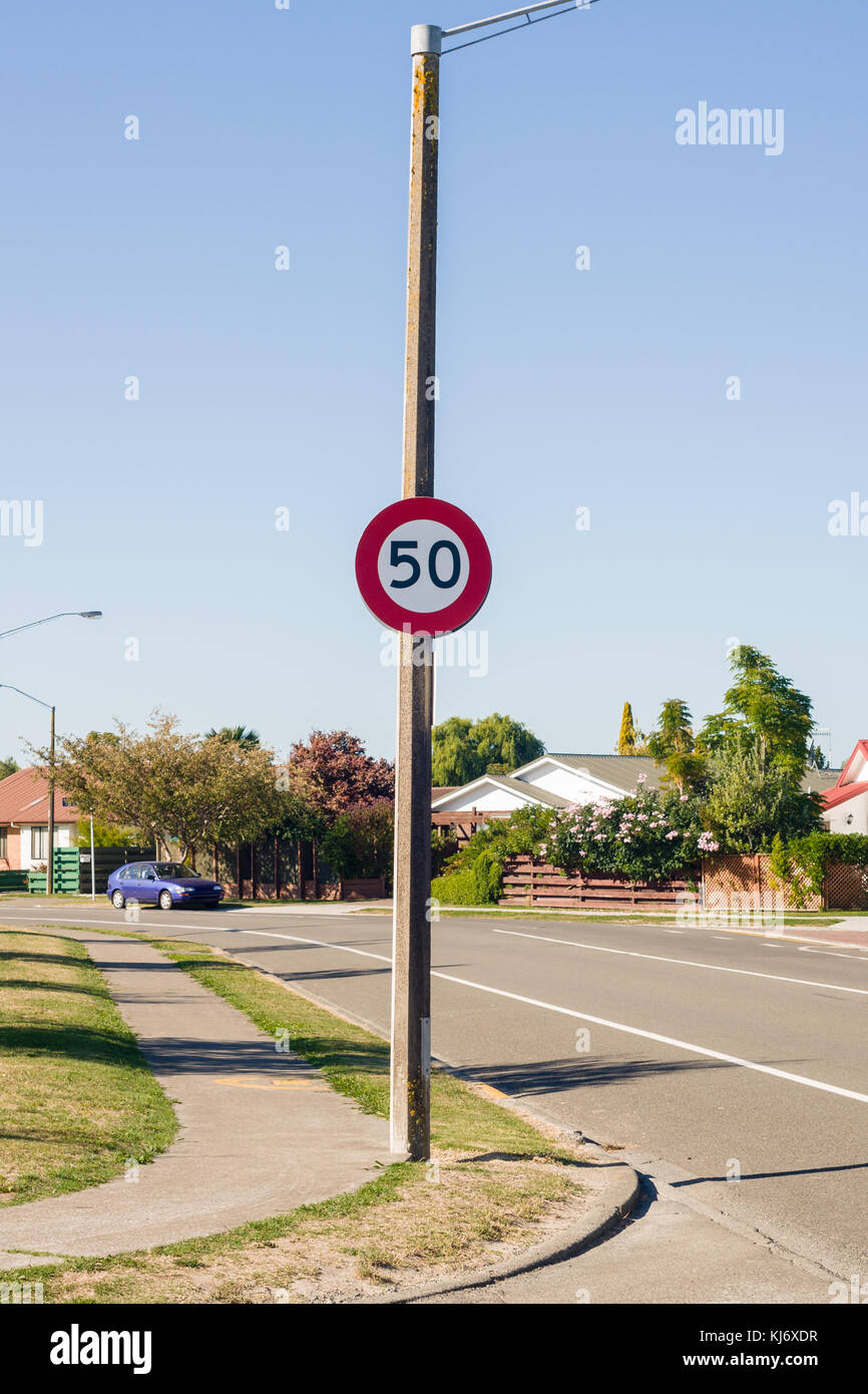 Maximum 50 speed limit sign hi-res stock photography and images - Alamy