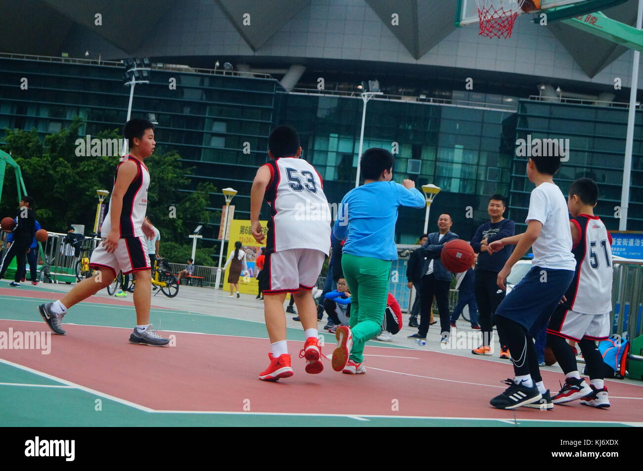 Weekend, Chinese children receive regular basketball training in the ...