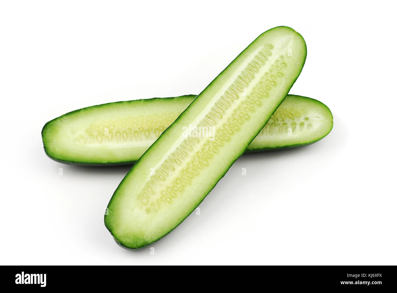 Fresh raw cucumber isolated on white background Stock Photo - Alamy