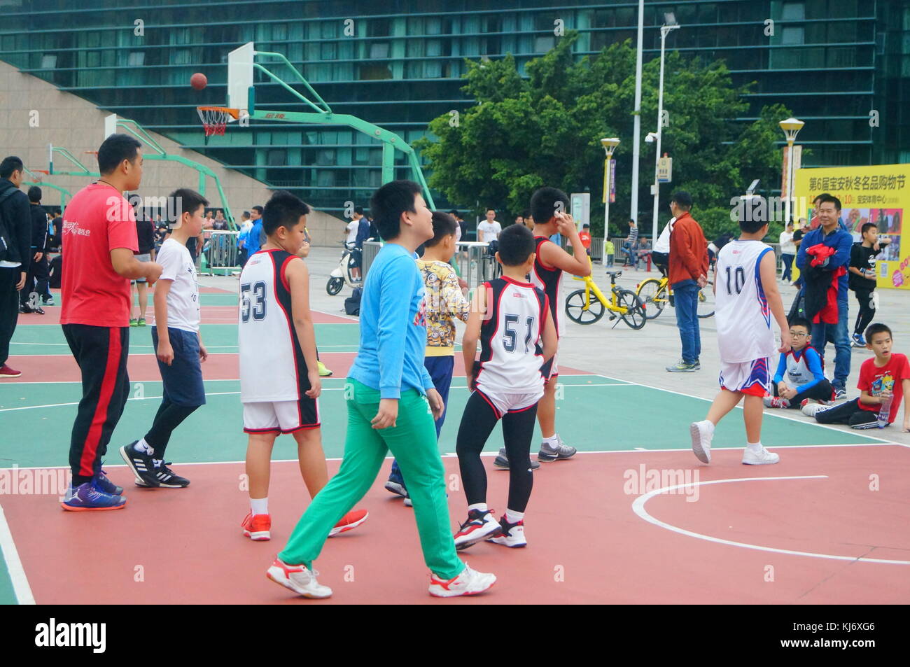 Weekend, Chinese children receive regular basketball training in the ...