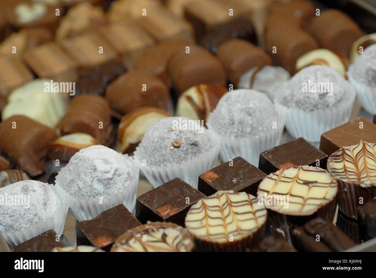 Group of various delicious chocolate candies Stock Photo - Alamy