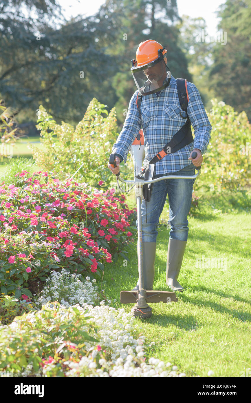 Landscaping worker hi-res stock photography and images - Alamy