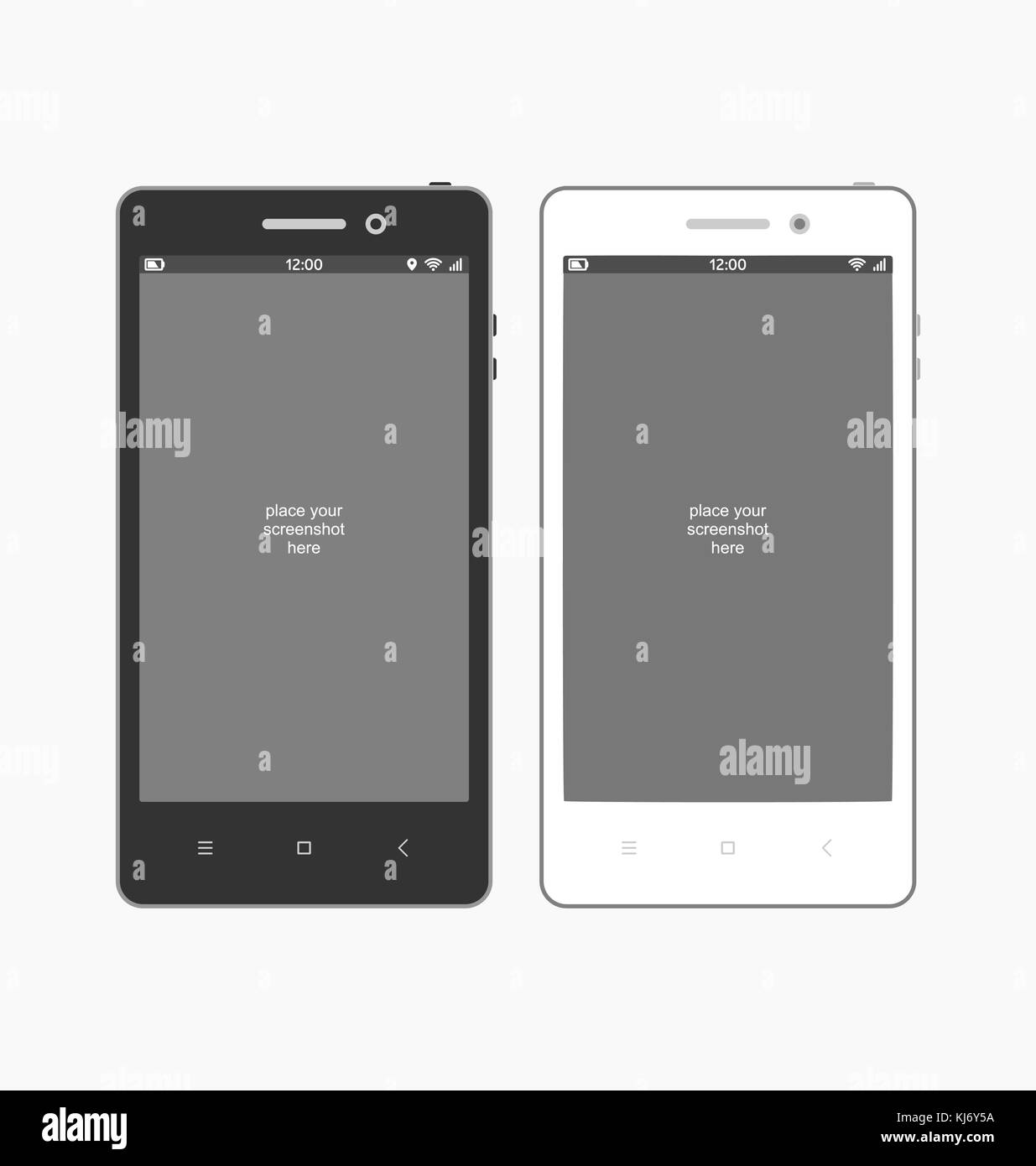 Smartphone template for screenshot . Flat vector illustration Stock ...
