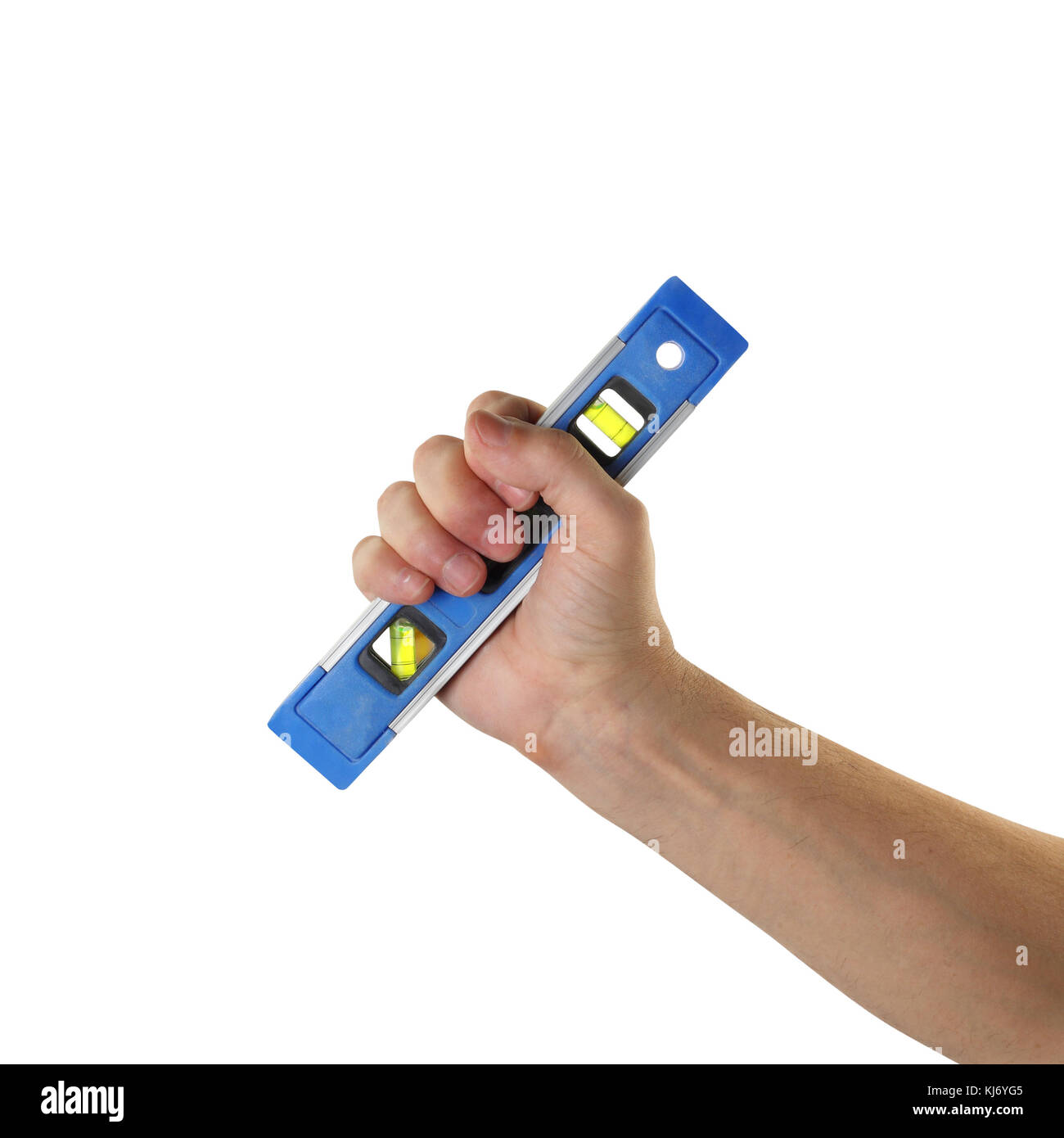 Objects tool hands action - Hand Spirit level worker hand isolated ...