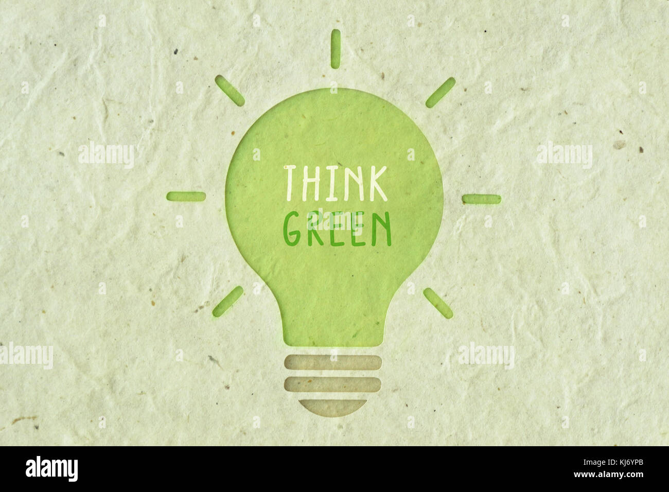 Think green - Ecology concept Stock Photo - Alamy