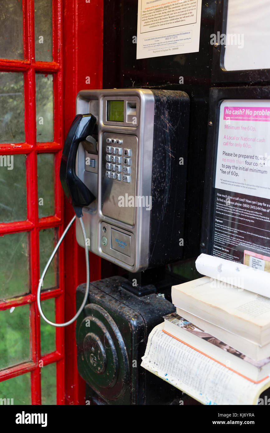 Interior of red telephone box hi-res stock photography and images - Alamy
