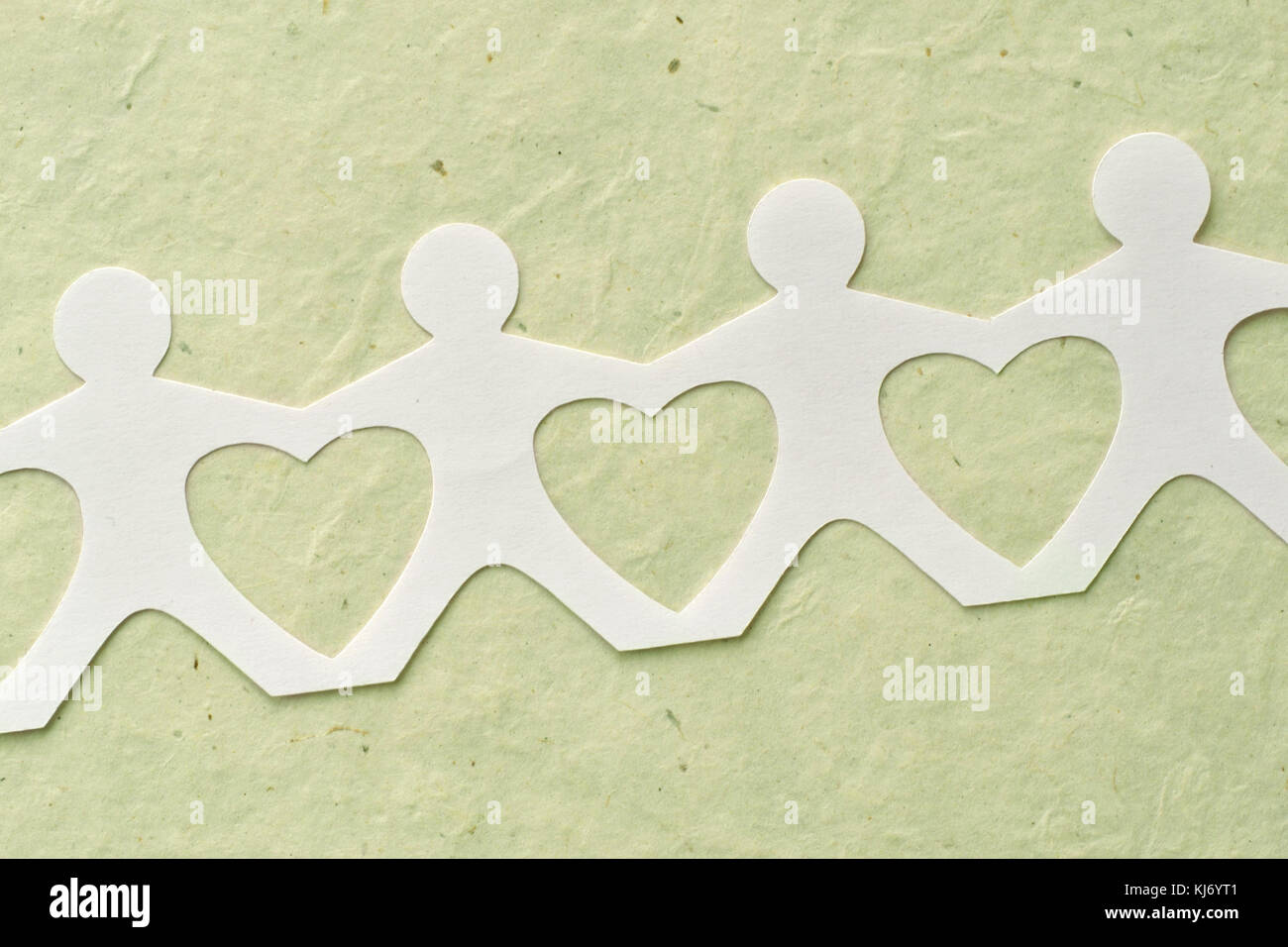 People paper chain - Love and ecology concept Stock Photo - Alamy