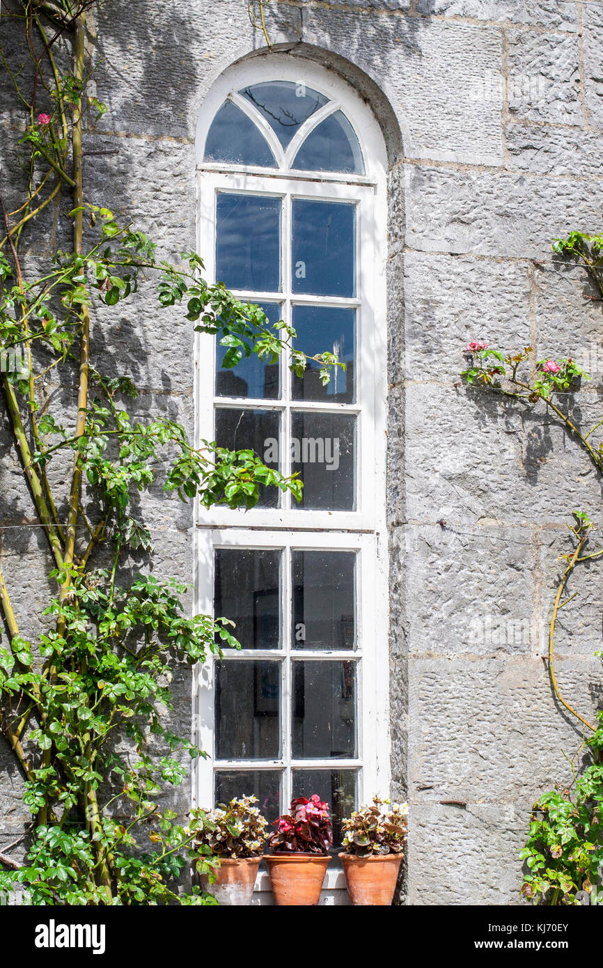 Georgian style Tall narrow lancet window with multi panes, Birr Castle ...