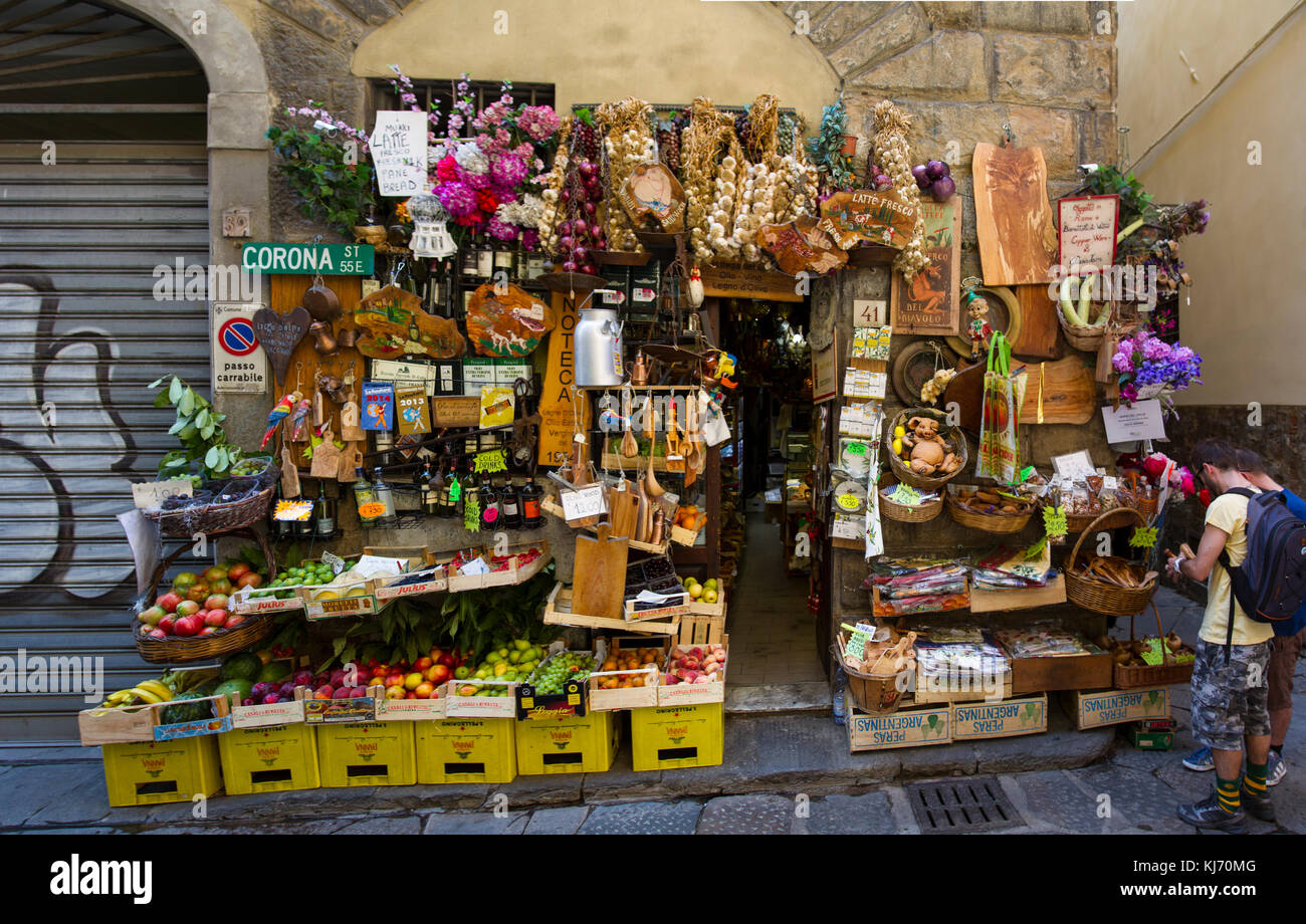 Traditional shop in Florence Stock Photo - Alamy