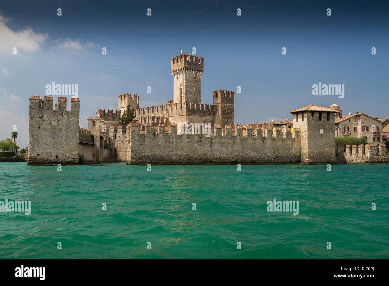 Scaliger castle from Lake Garda Stock Photo - Alamy