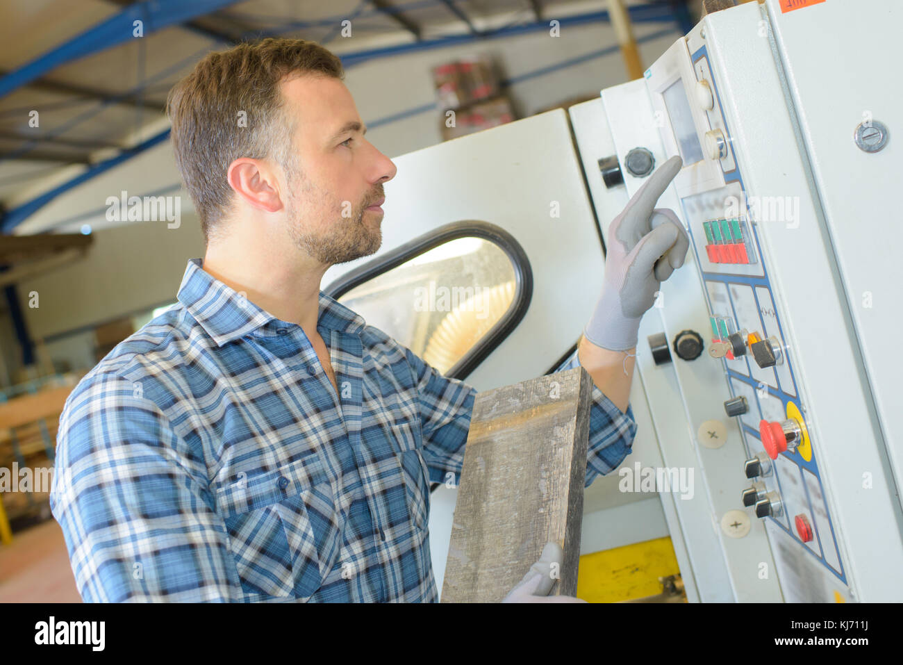 pressing the button Stock Photo - Alamy
