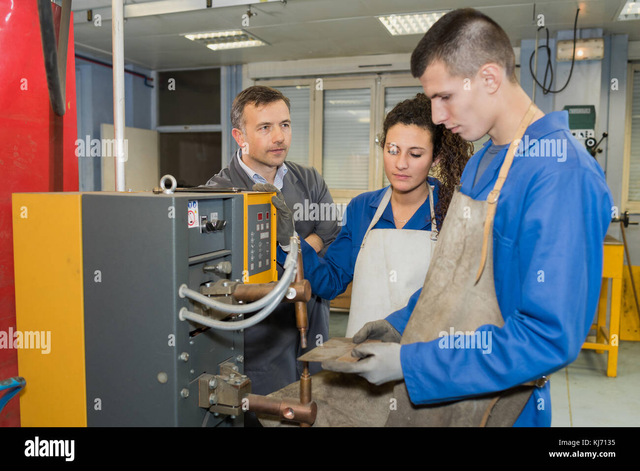 structural fabrication apprentices Stock Photo - Alamy