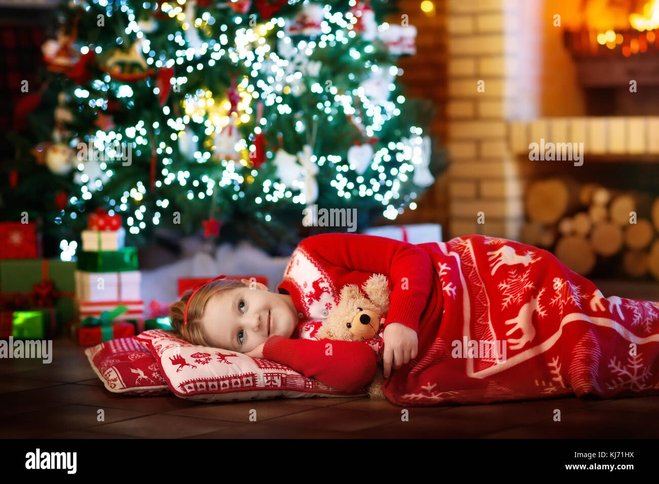 Kids Sleeping Christmas