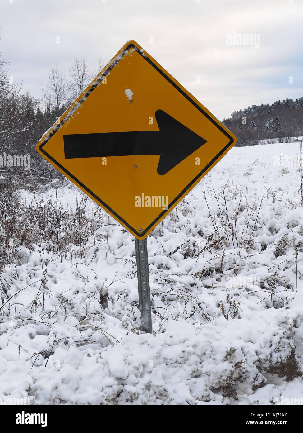 Quebec,Canada. Turn right Stock Photo - Alamy