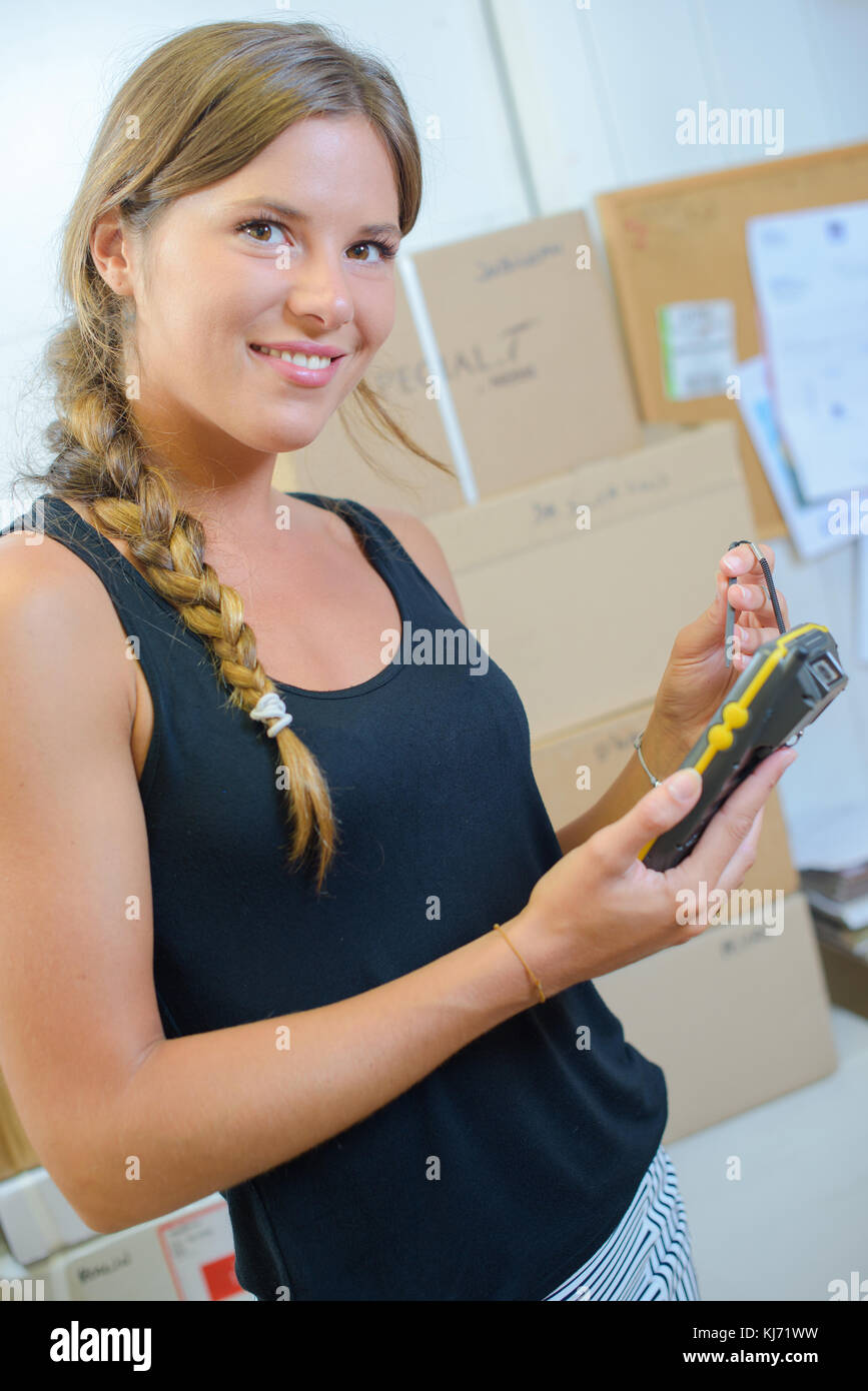 hand-held inventory device Stock Photo - Alamy