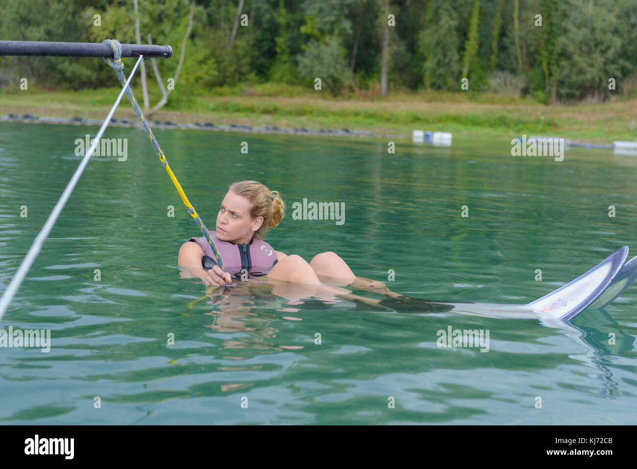 Woman water skiing hi-res stock photography and images - Alamy