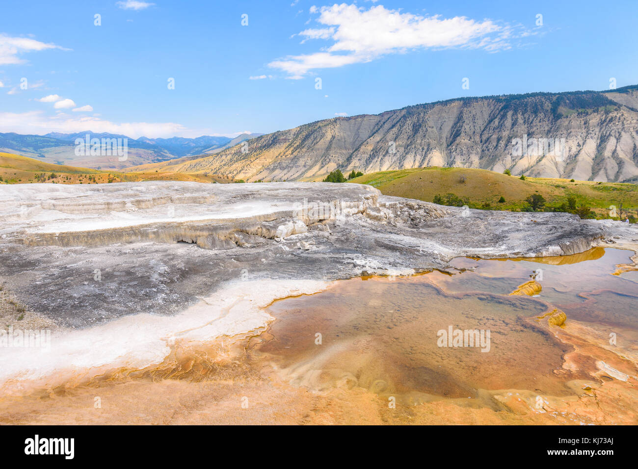 Mineral Hot Pools of Yellowstone National Park. Mammoth Hot Springs ...