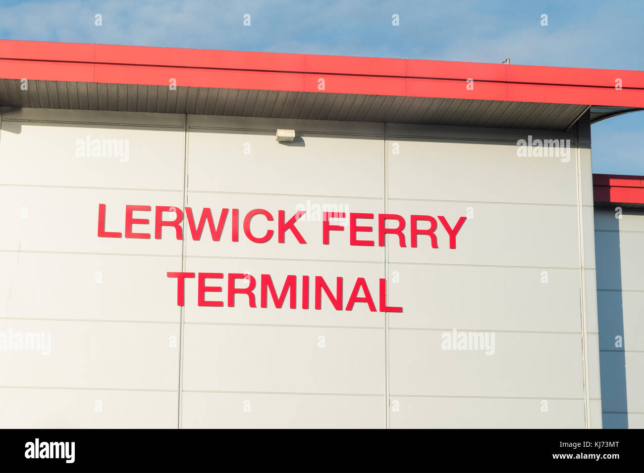 Lerwick ferry terminal sign hi-res stock photography and images - Alamy