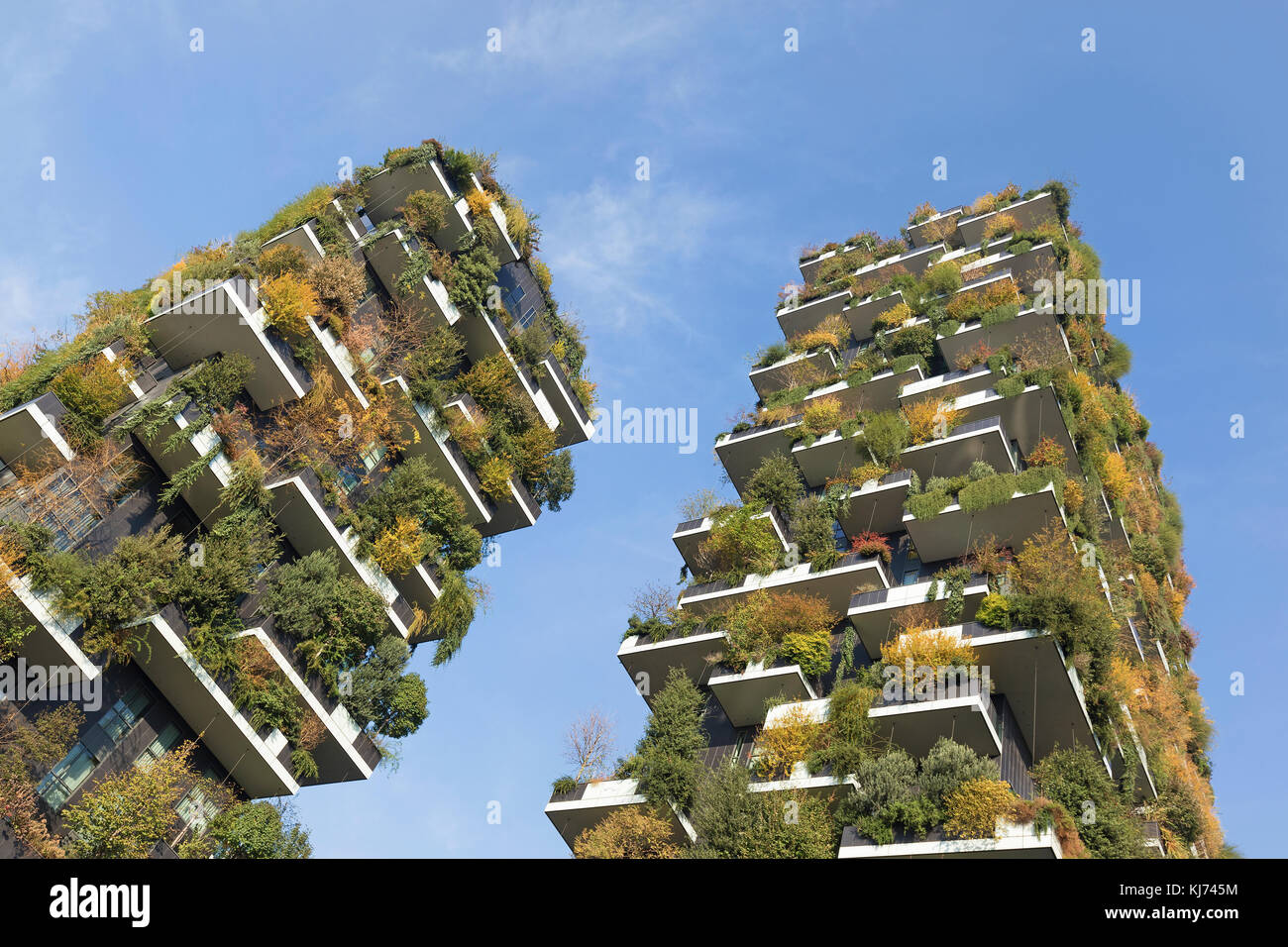 MILAN, ITALY - NOVEMBER 2017; Bosco Verticale (Vertical Forest ...