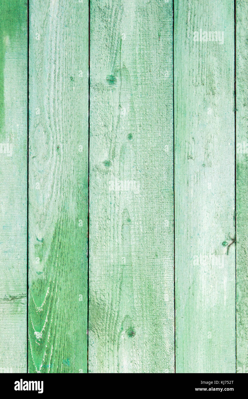 Natural weathered wooden planks background. Old painted in green boards ...
