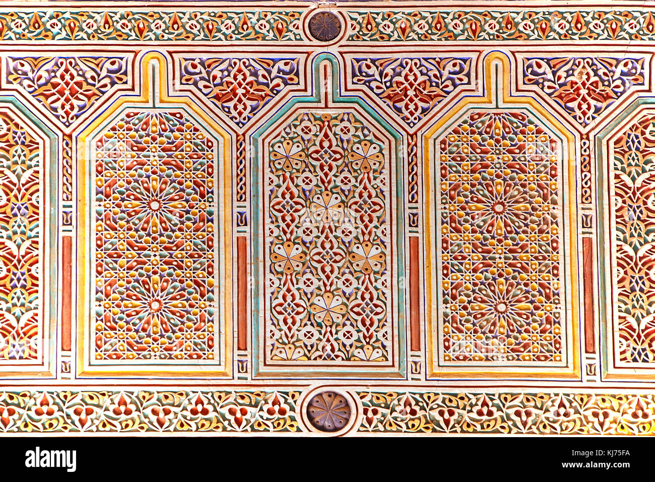 Geometrical colorful middle east tile Stock Photo - Alamy