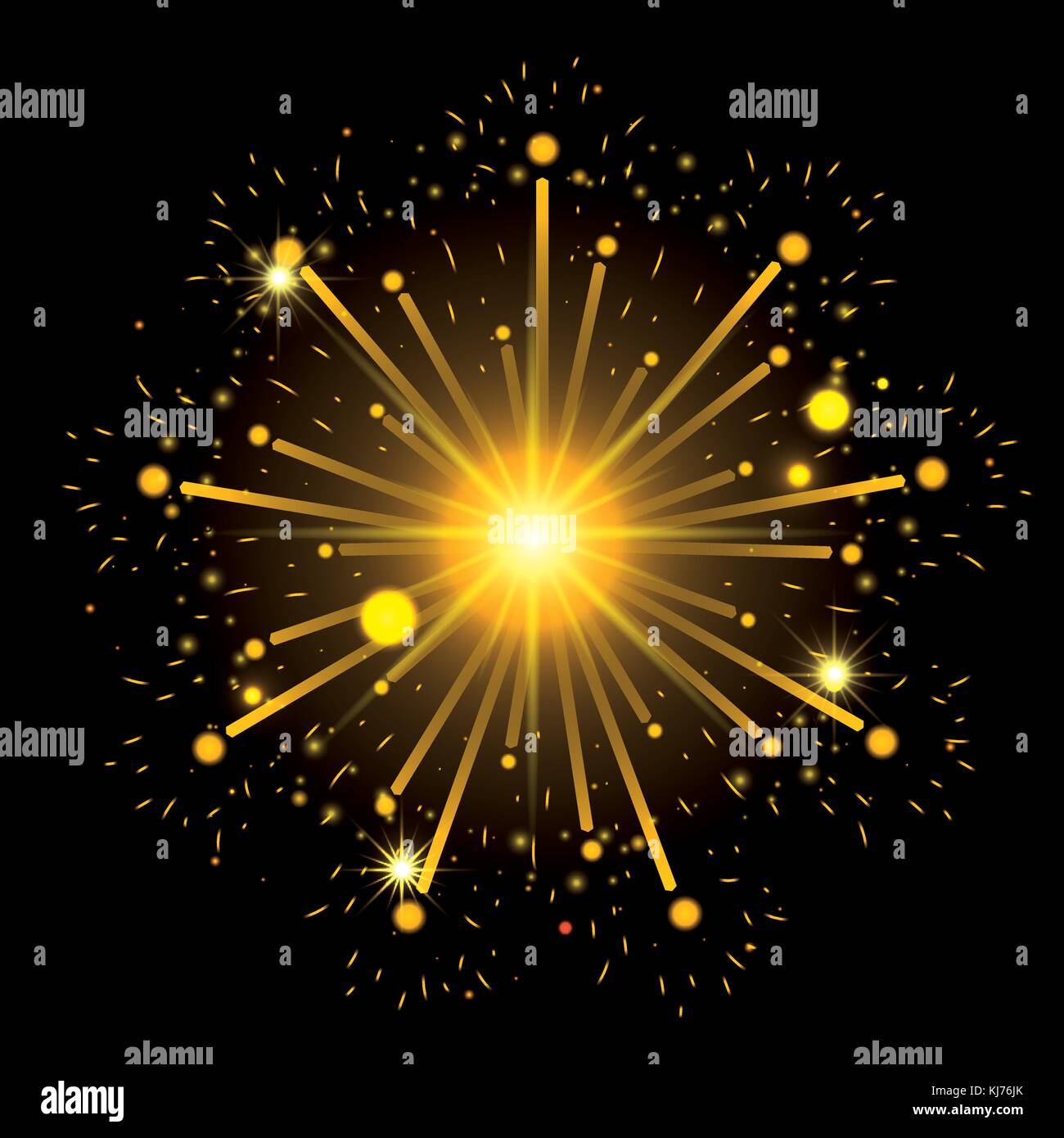 fireworks bursting in shape of star with yellow flashes on black ...