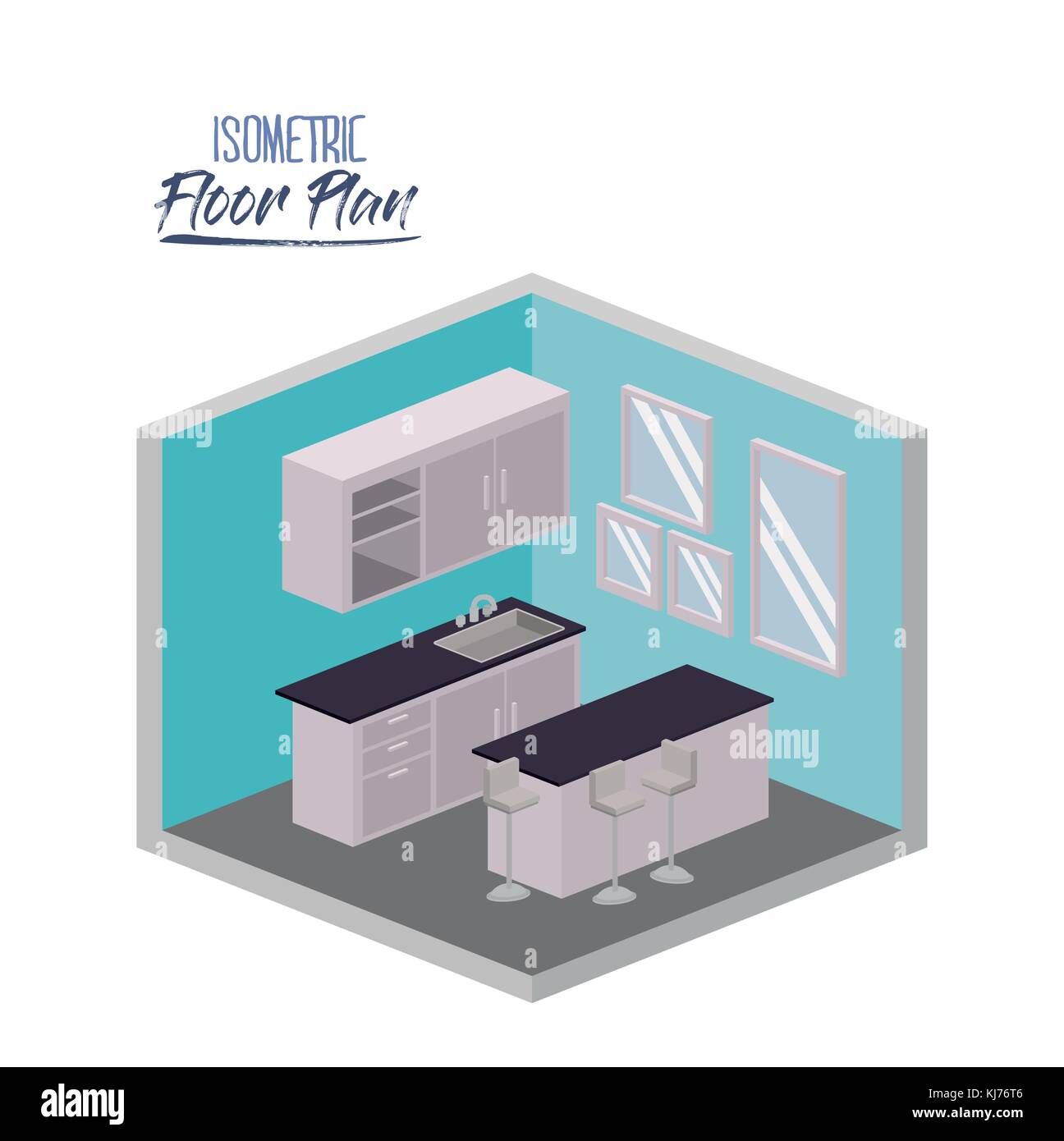 Kitchen worktop surface Stock Vector Images - Alamy