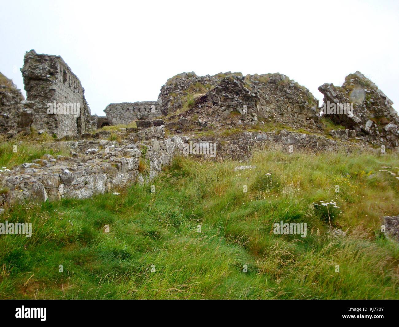 Close up view of the ruins of ancient castle in Ireland Stock Photo - Alamy