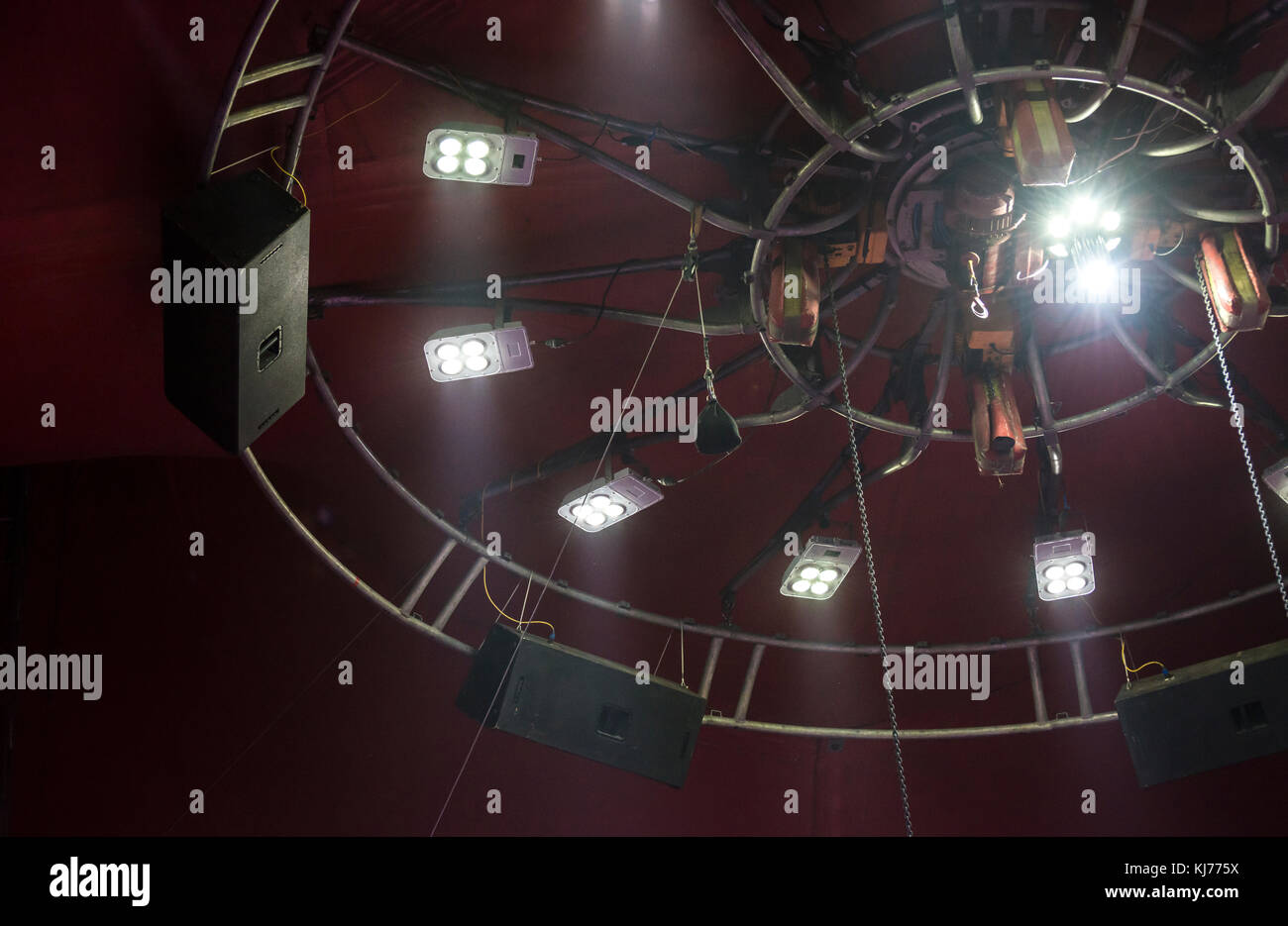 Theater lights in the circus Stock Photo - Alamy