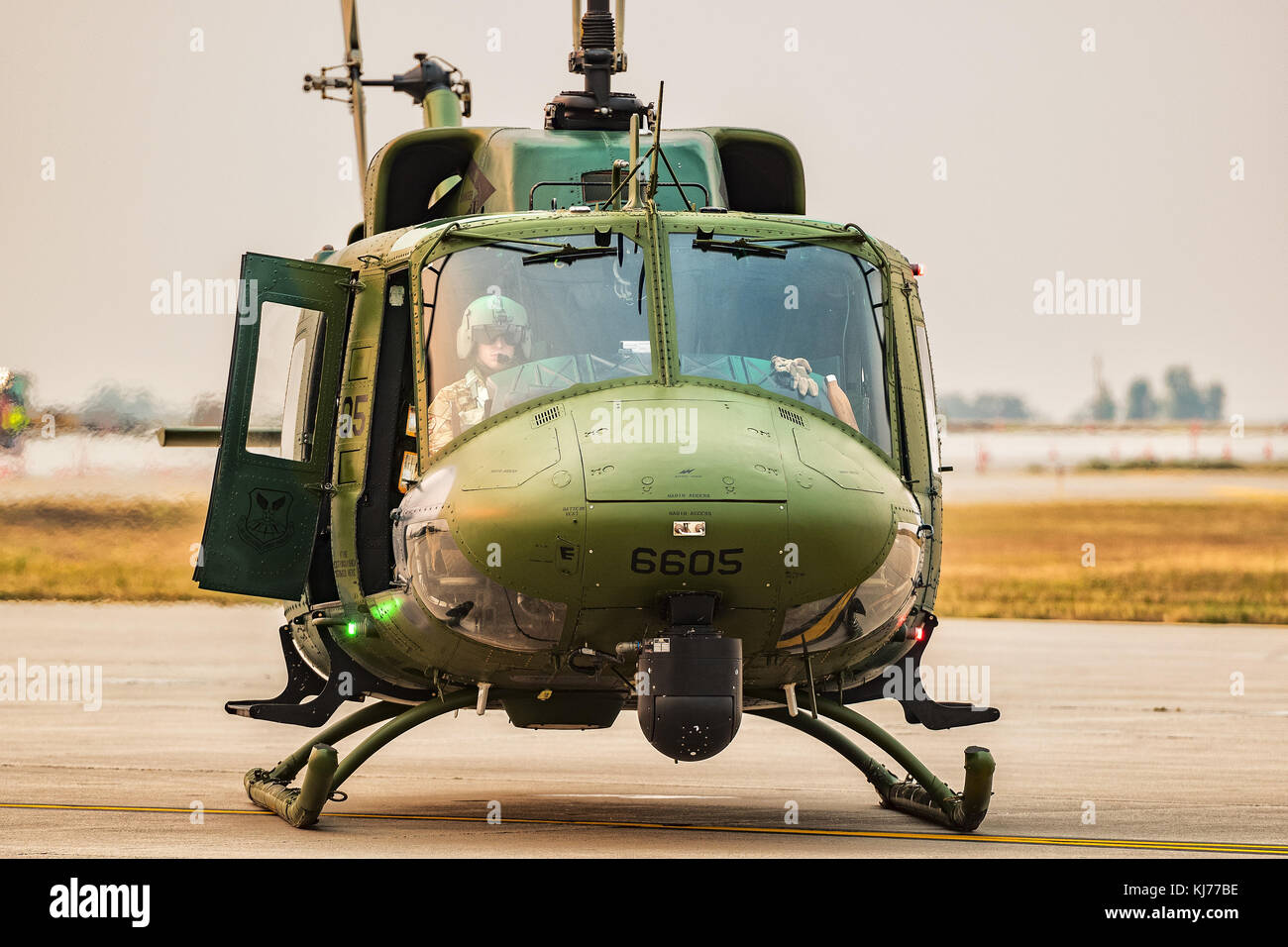 A 54th Helicopter Squadron UH-1N Iroquois prepares to take off from ...