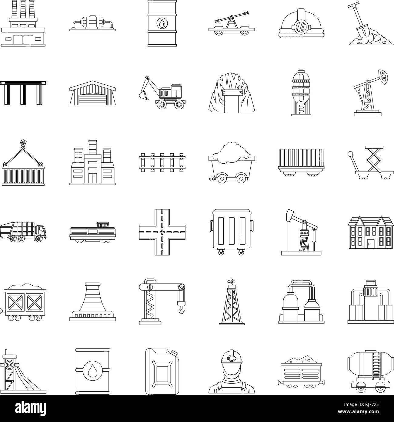 Plant icons set, outline style Stock Vector Image & Art - Alamy