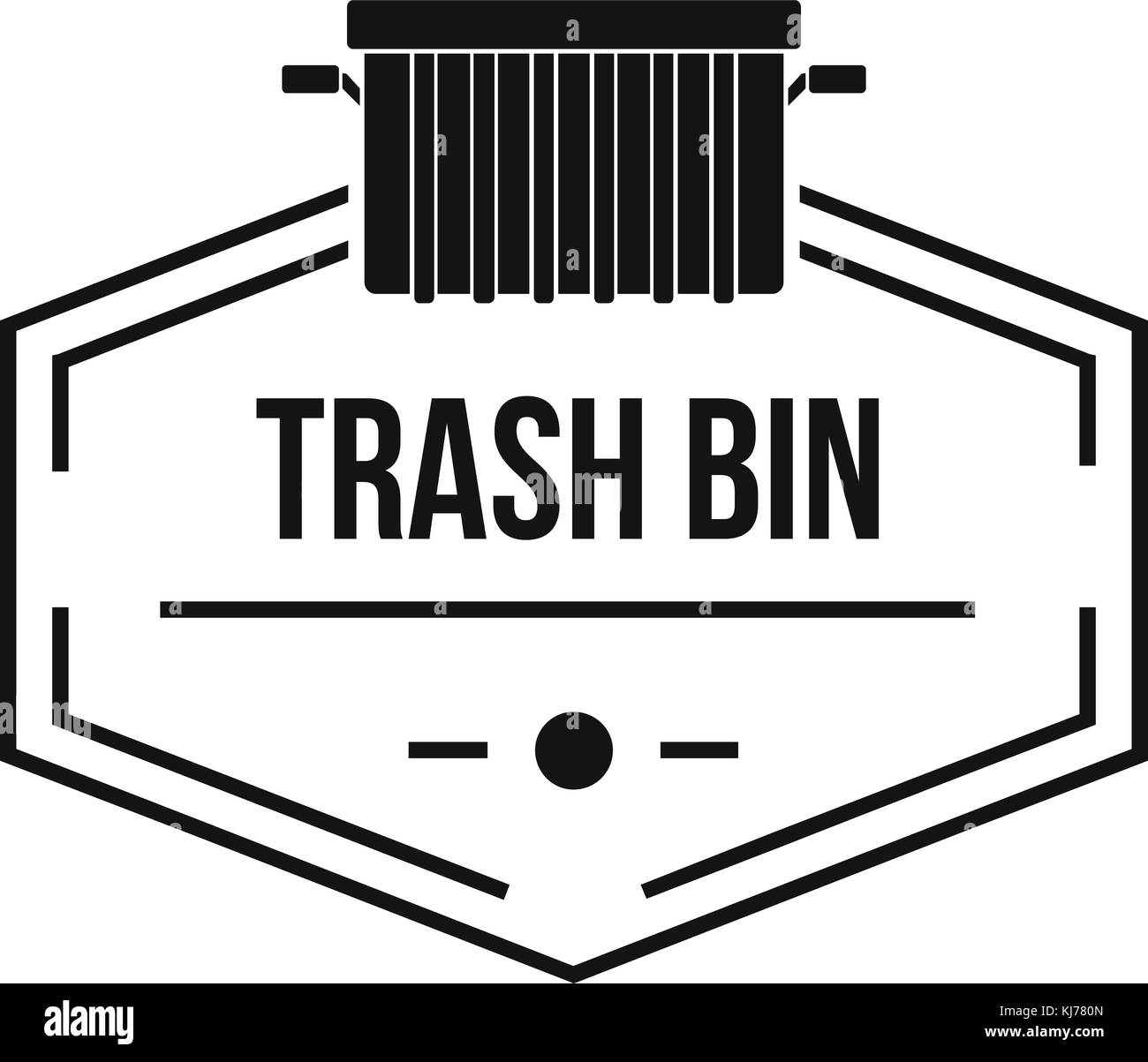 Bin container logo, simple black style Stock Vector Image & Art - Alamy