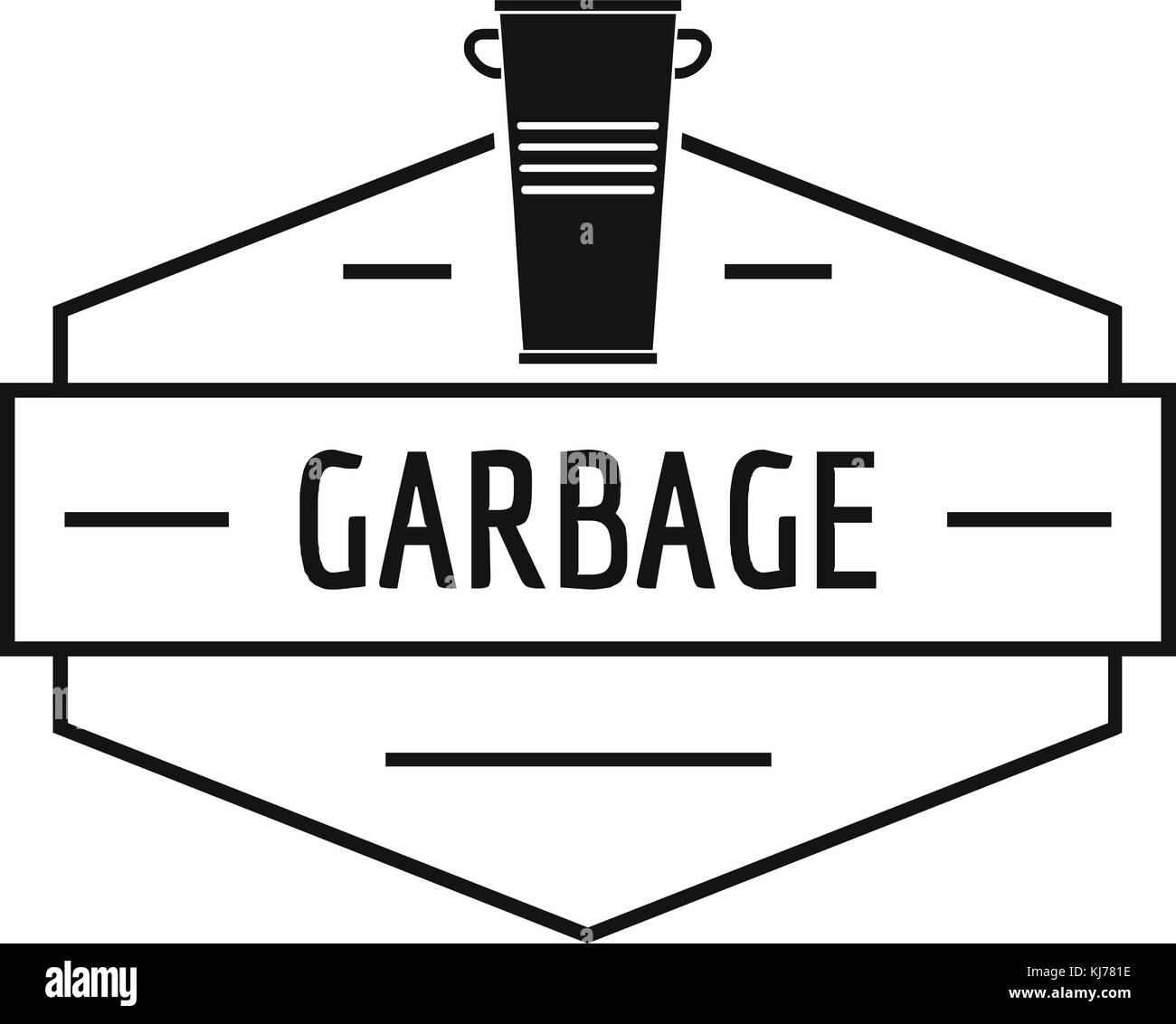 Bin garbage logo, simple black style Stock Vector Image & Art - Alamy