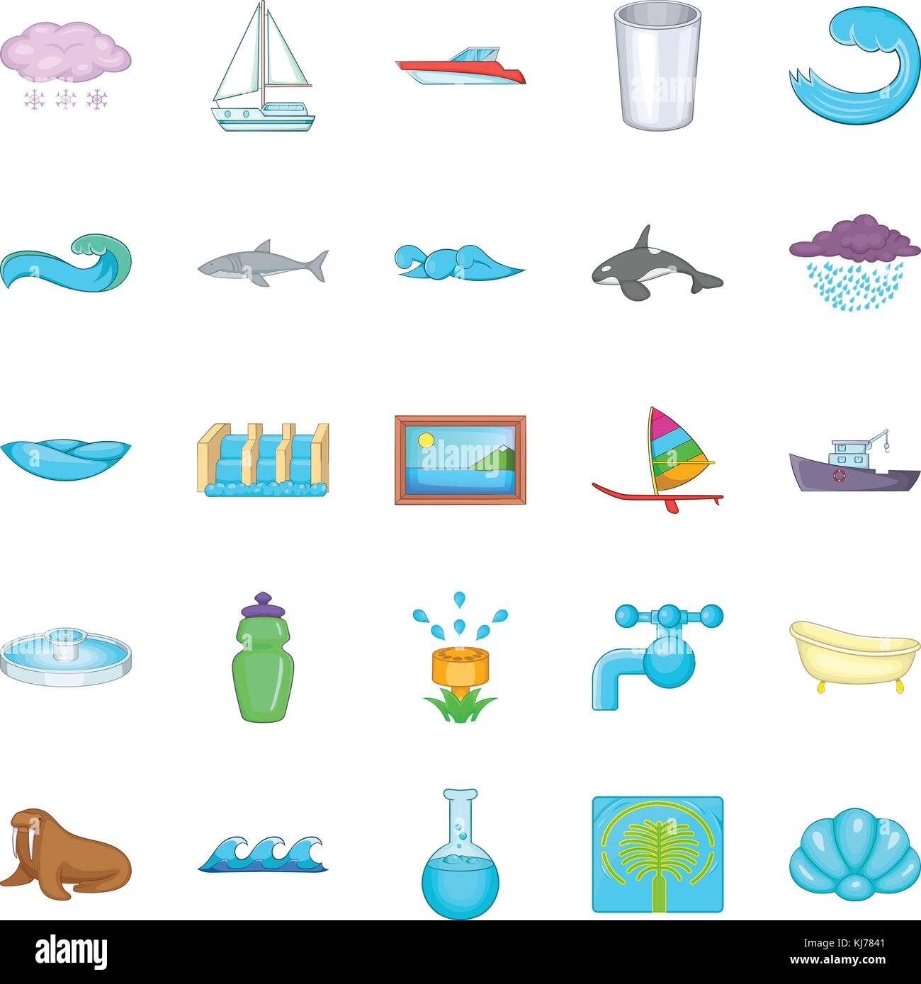 Dip icons set, cartoon style Stock Vector Image & Art - Alamy