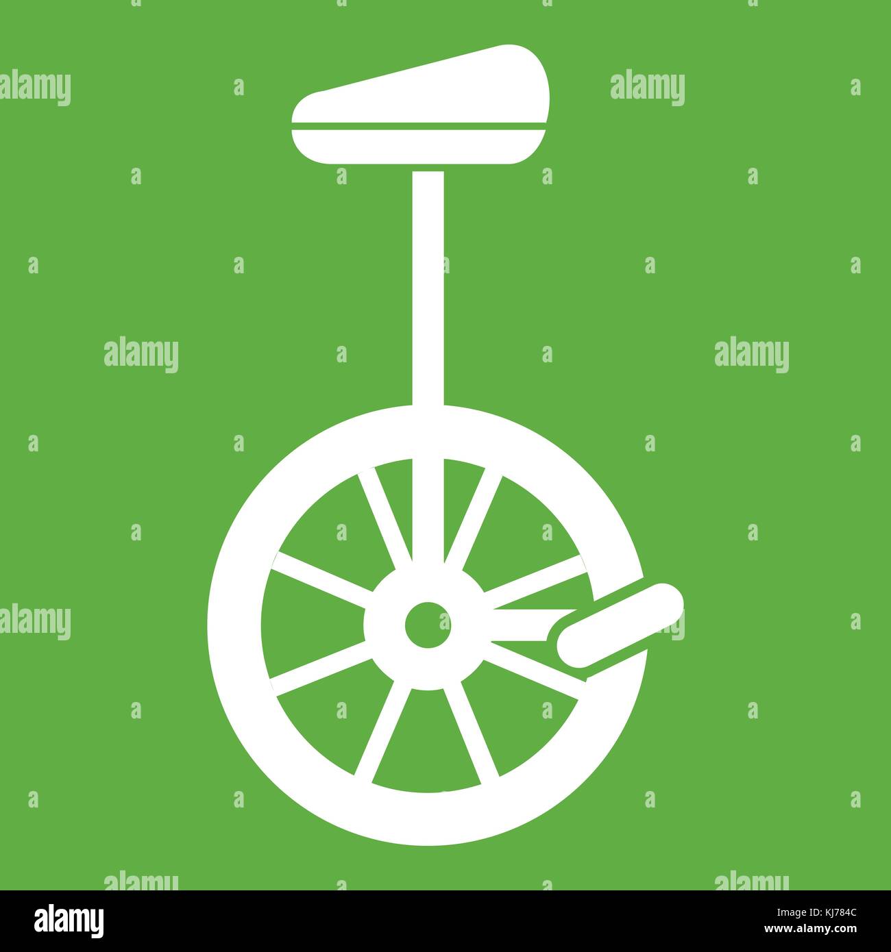 Unicycle icon green hi-res stock photography and images - Alamy