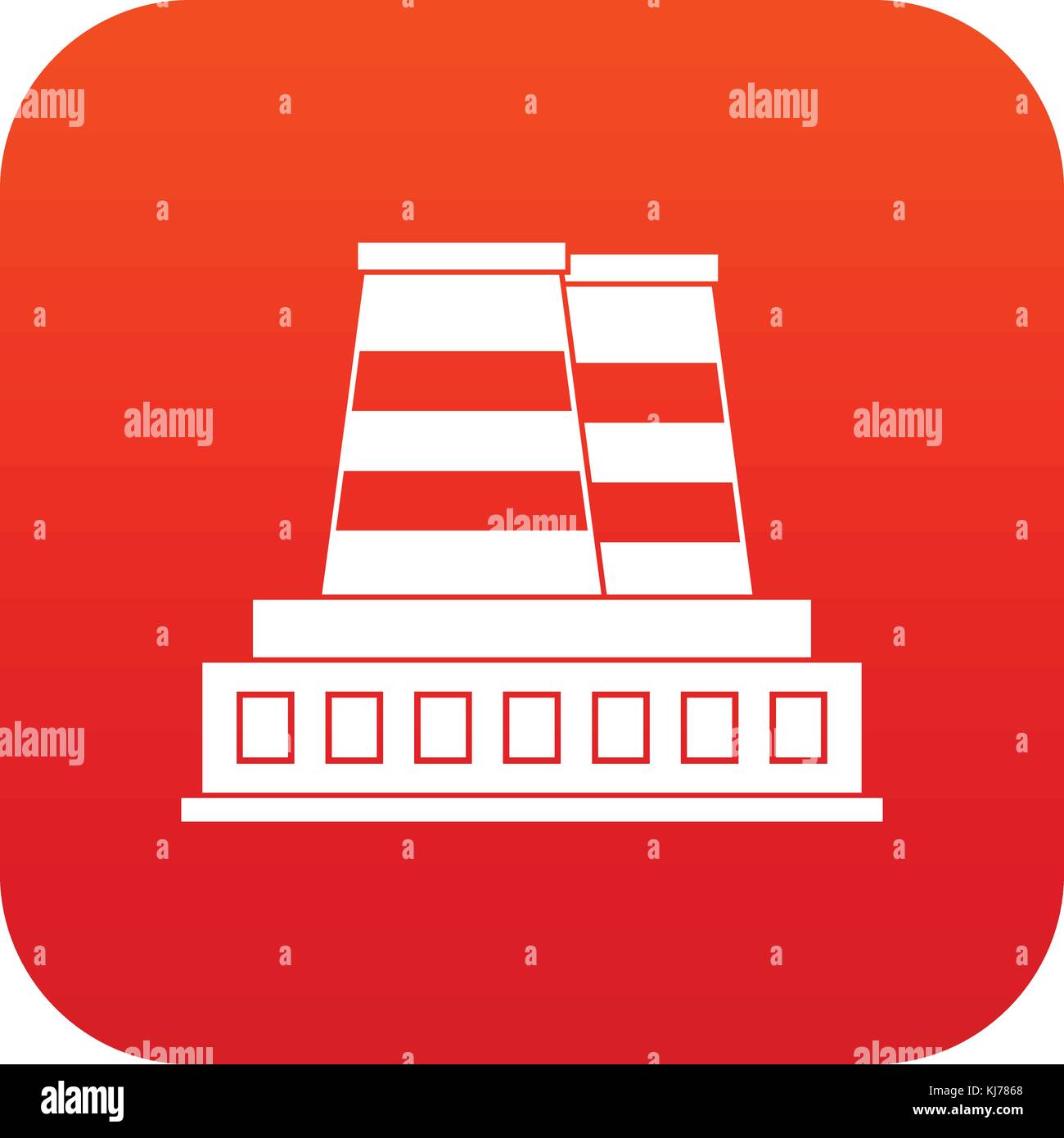 Manufacturing plant icon digital red Stock Vector Image & Art - Alamy