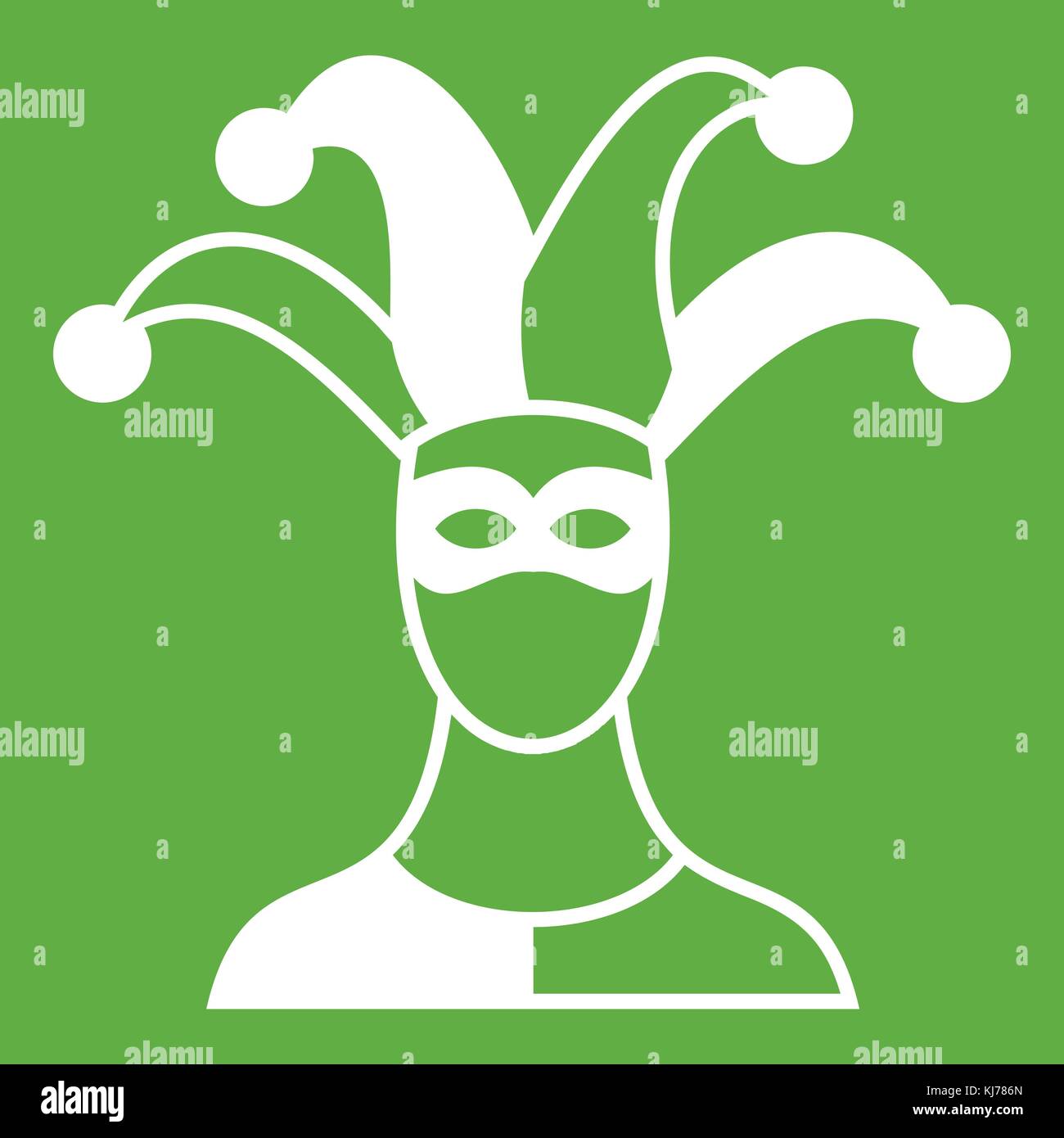 Jester icon green Stock Vector Image & Art - Alamy